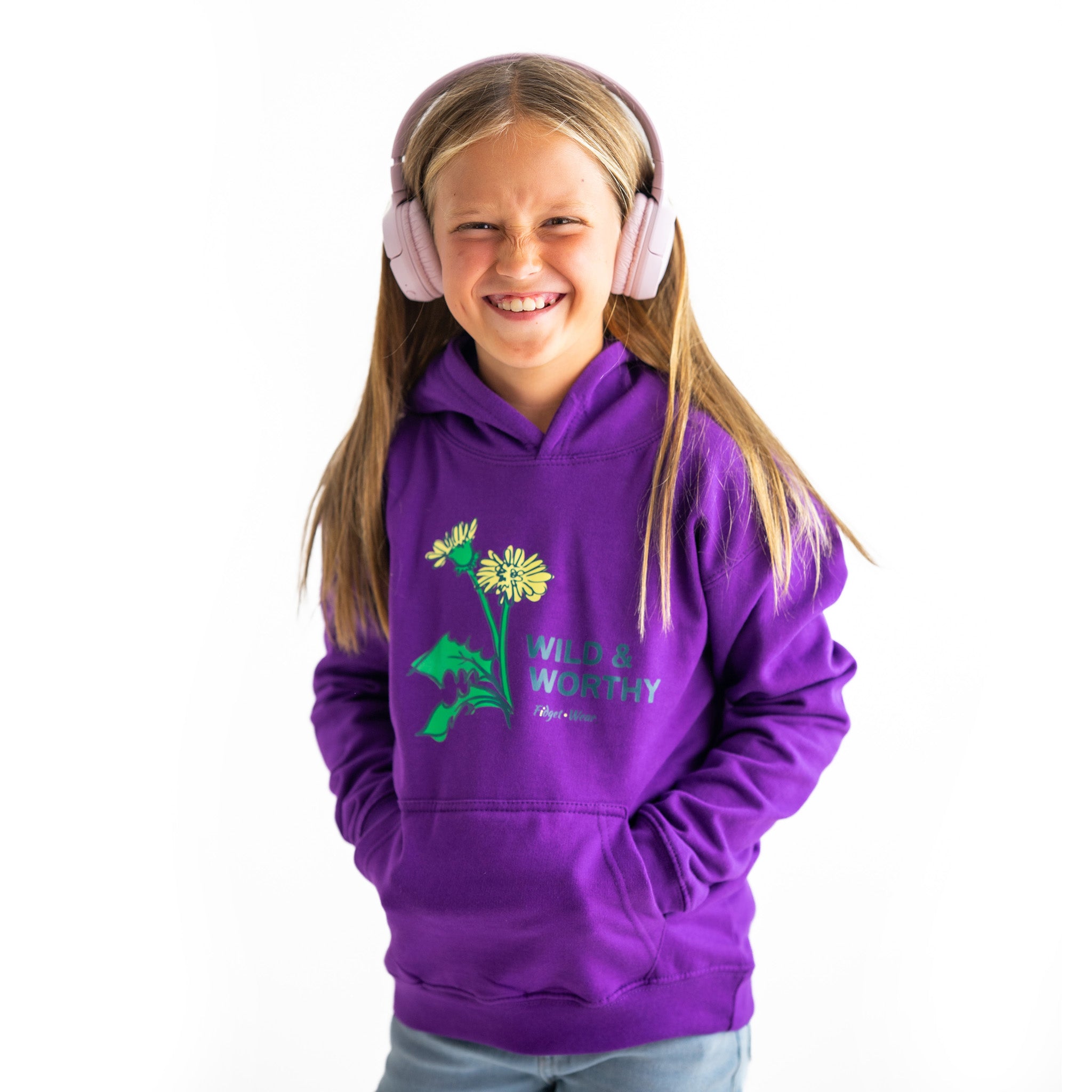 Fidget-Wear Wild & Worthy Youth Graphic Hoodie – Fidget-Wear llc
